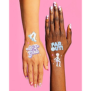 Last Disco Temporary Tattoos - 48 Foil Styles | Bachelorette Party Decoration, Bridesmaid Favor Bride to Be Gift + Bridal Shower Supplies