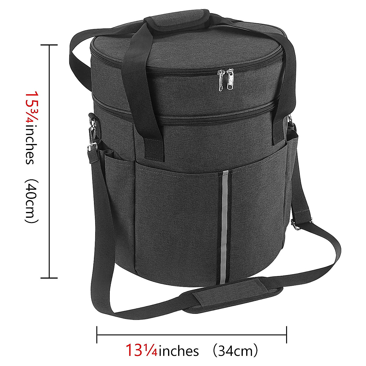 Kingshion 6-Quart Electric Pressure Cooker and Slow Cooker Carry Bag, Dark Grey, Travel, Nylon, Unisex, 1.5L, 13.25 x 15.75 x 15.75 inches