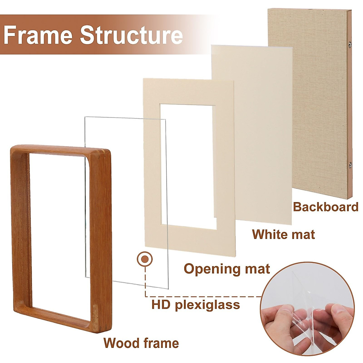 Youncewooder 3x4 Natural Teak Wood Picture Frame - Displays 2x3 Photos with Mat | Rustic Handmade Small Tabletop Frame for Baby Newborn Gift,Gifts for Baby Keepsakes, Wedding