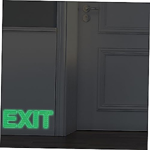 ULTECHNOVO Luminous Exit Sign Noctilucence Exit Sign Exit Sign Sticker Exit Wall Sticker Exit Decal Safety Exit Sign Wall Sticker Exit Luminous Sticker Emergency Door Exit Sign Emblems Green