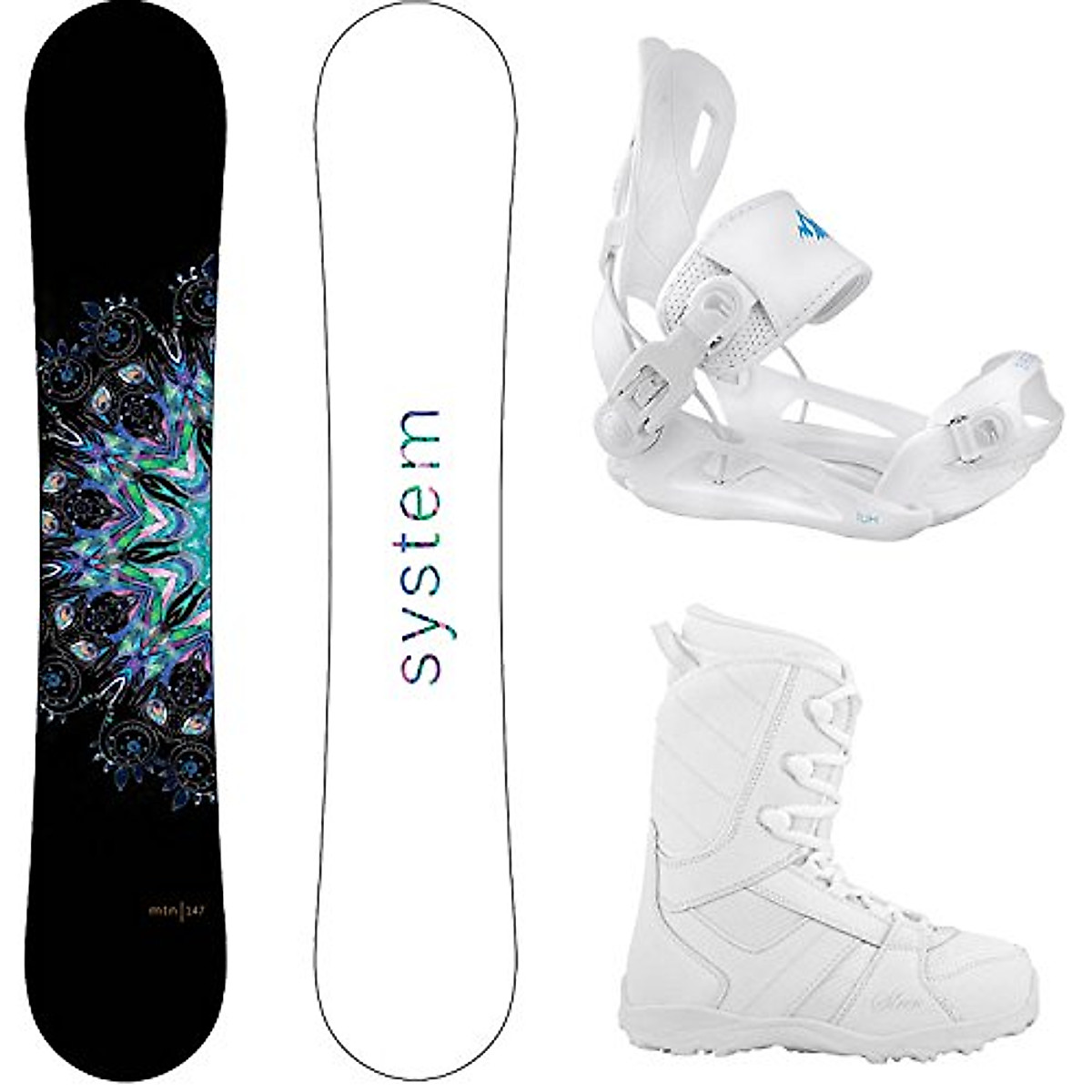 Package-System MTNW Women's Snowboard-147 cm-System Lux Bindings-Siren Lux Women's Snowboard Boots-10