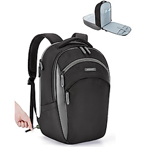 Travel Backpack for Men, BAGSMART 35L Carry On Backpack Flight Approved for Weekend Trip, Women/Mens Laptop Backpack for Work Commuter School with 17.3 inch Laptop Compartment & Water-resistant, Black