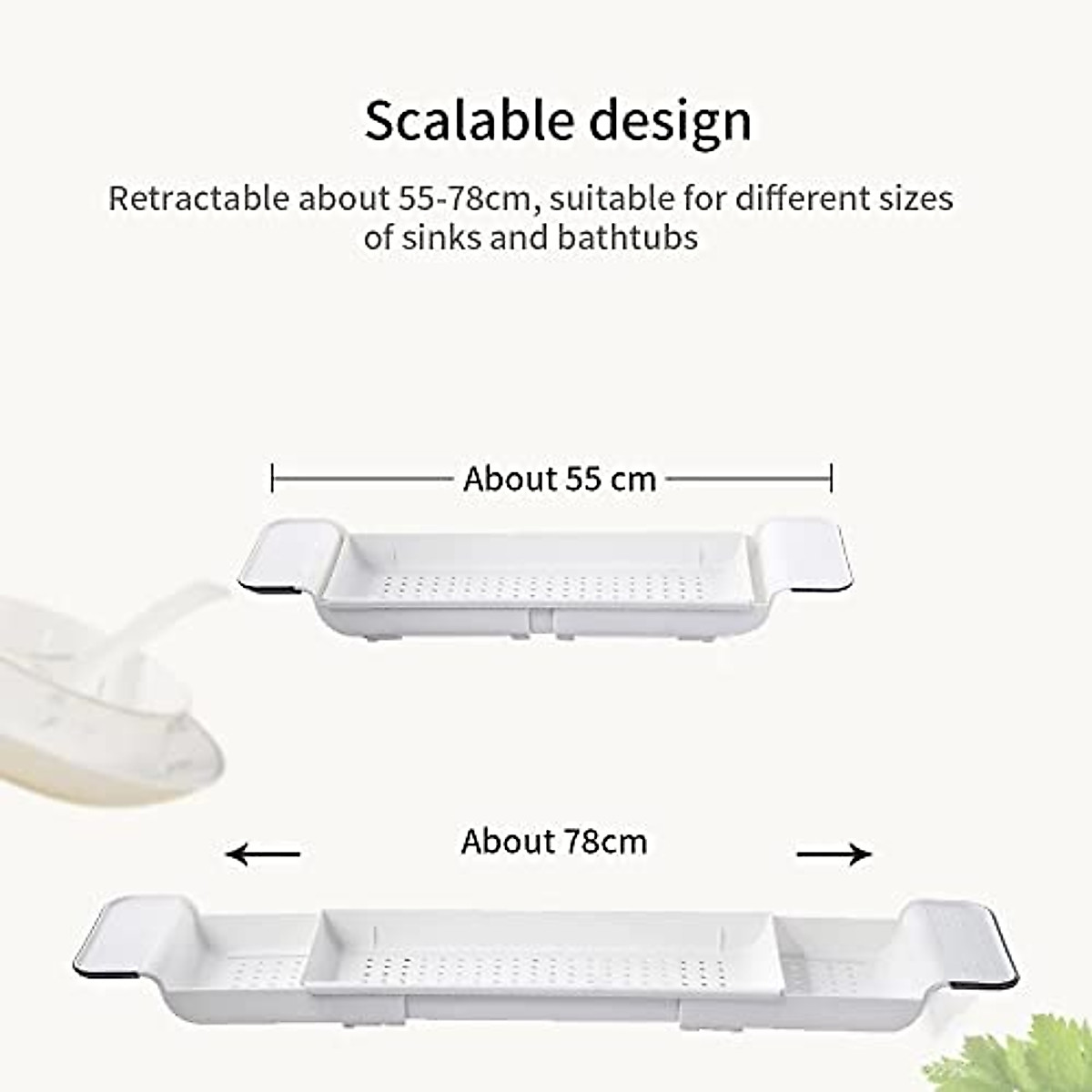 ZSEDP Bathroom Shelf Bathtub Tray Shower Caddy Bath Tub Rack Towel Holder Retractable Drainer Rack Storage Organize (Color : D, Size : As Shown)