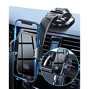 Upgraded Phone Mount for Car,[Easy One Touch Button] Car Phone Holder Mount for Dashboard Windshield Air Vent,Car Accessories for iPhone, All iOS & Android Cell Phone Gifts for Men