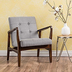 Christopher Knight Home Brayden Fabric Club Chair, Grey