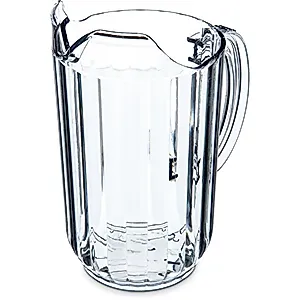 Carlisle FoodService Products Plastic Pitcher, 48 Ounces, Clear