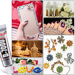 40 Pieces B-7000 Adhesive Multi-Function Glues Paste Adhesive in 3ml for DIY Craft Glass, Wooden, Manicure, Jewelry Making Supplies