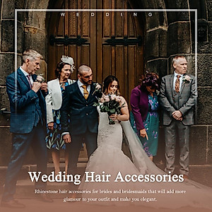 JAKAWIN Bride Wedding Hair Comb Pearl Flower Hair Piece Rhinestone Bridal Hair Accessories for Women HC034 (Silver)