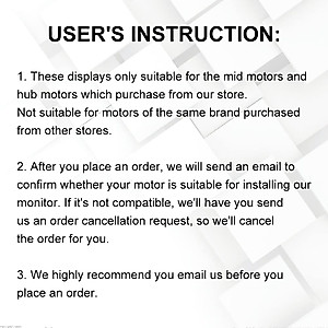 Control Unit Replacement Display Backup for BBSHD BBS02B BBS01B Mid-Drive Motor Kit Computer C961 800S 500C 750C 850C P860ML DPC18 Touch Screen T1(Com.Protocol UART)