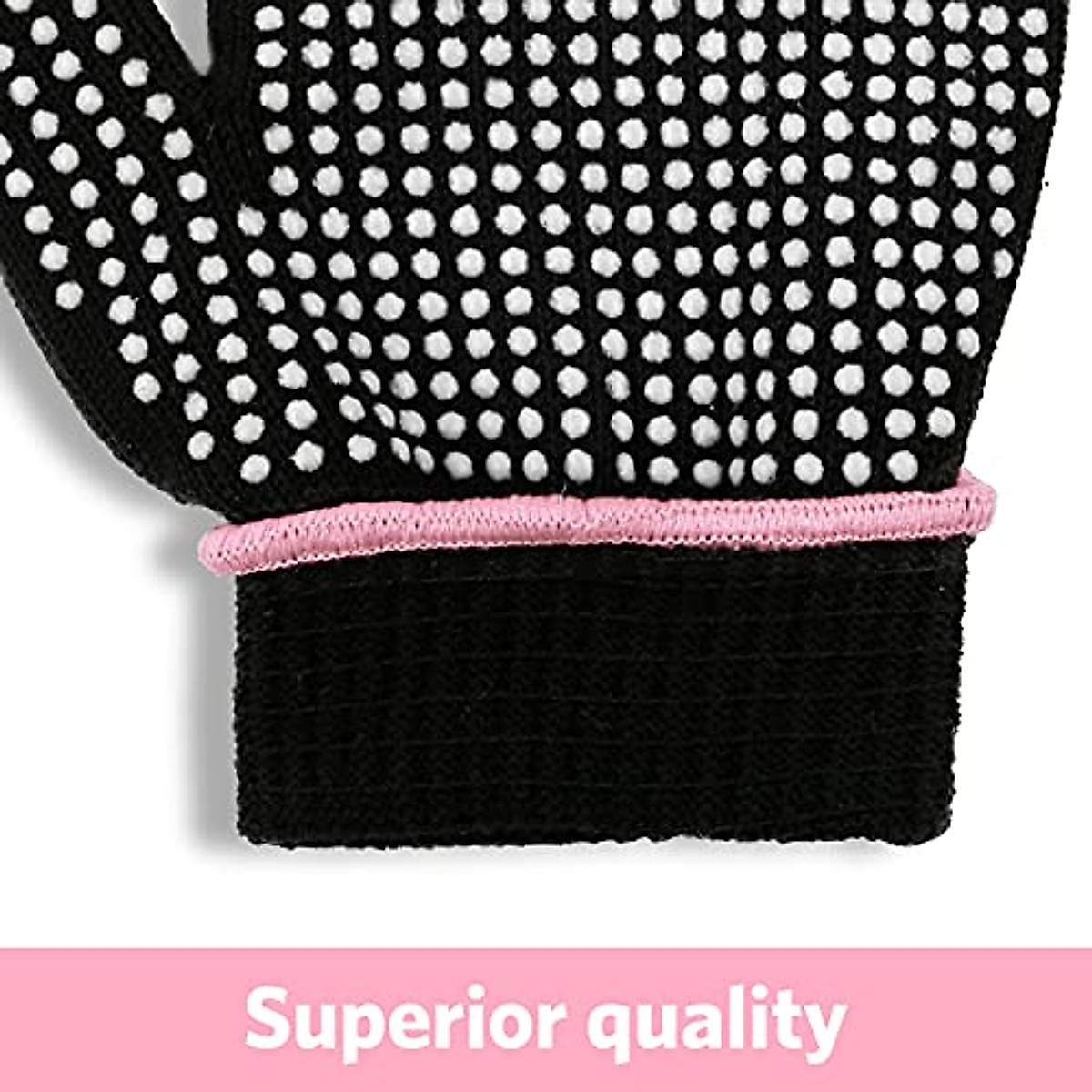 TPYQdirect Professional Heat Resistant Gloves Proof Glove Blocking for Curling Iorn Flat Iron Wand, White Black, 1 PCS