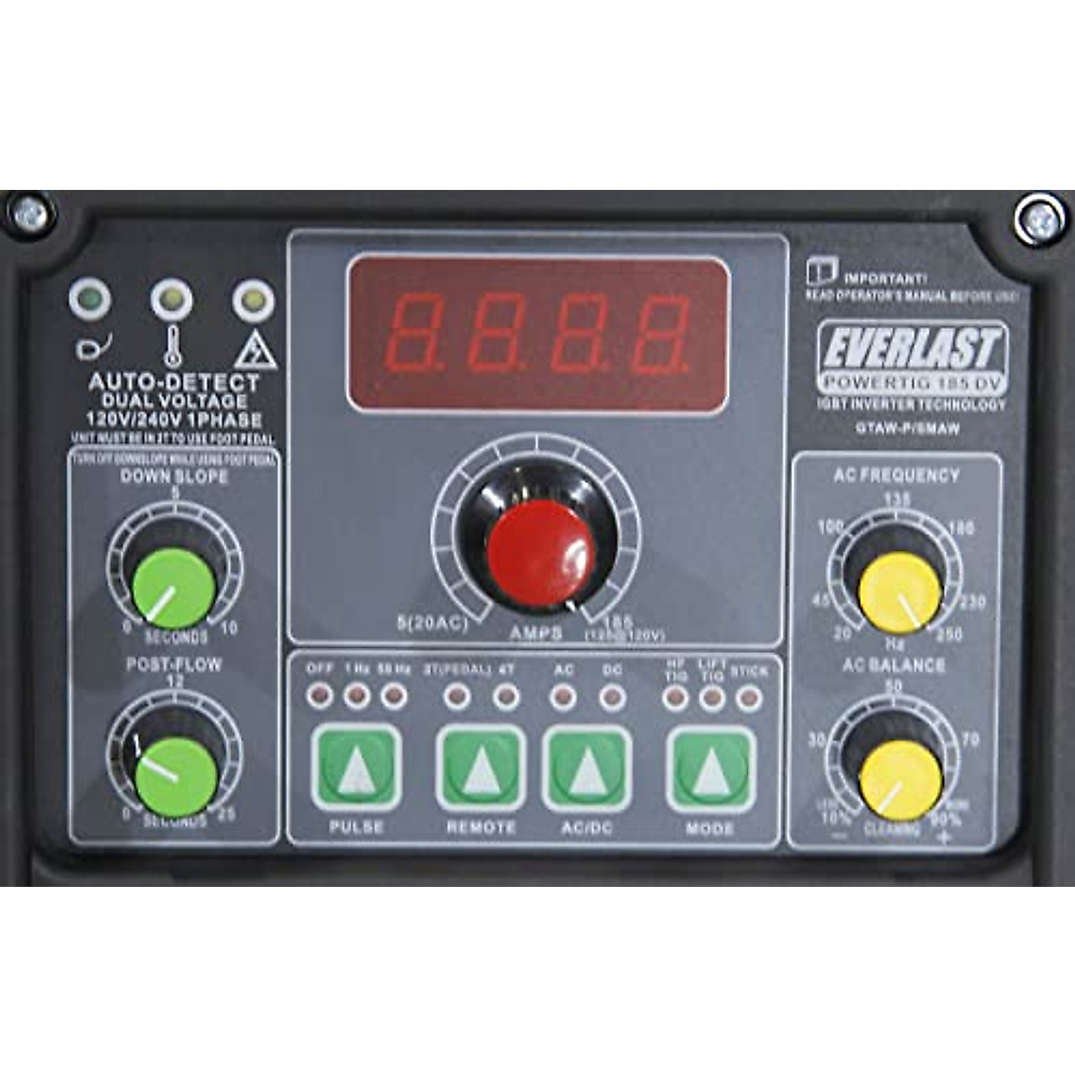 2021 Everlast PowerTIG 185DV AC/DC TIG Stick Welder 110/220 Volt Inverter-Based Dual Voltage 185Amp