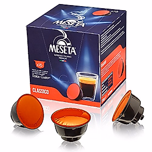 Meseta Italian Classico Coffee Capsules for Nescafe Dolce Gusto Machines - 96 Count | Premium Roasted Blend of Arabica and Robusta Beans for Authentic Italian Espresso Experience | Compatible Pod Capsules for Easy and Convenient Brewing