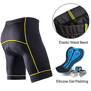 Men Cycling Short Kits Bike Biking Jackets Short Sleeve Padded Riding Gear US XL Yellow