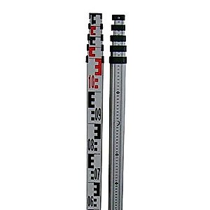 Johnson Level & Tool 40-6327 Metric Aluminum Grade Rod, 5m, 1 Grade Rod