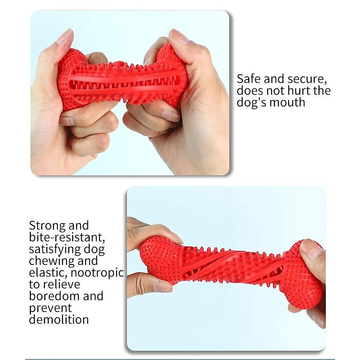 Patchy's Pets Puppy and Dog Toothbrush Dental Chew Toy Bone, Teeth Cleaning, Teething, Soft Flexible Durable Rubber Dog Toys, Small Treat Holder, Puppy and Small Breeds, Non Toxic (Yellow)