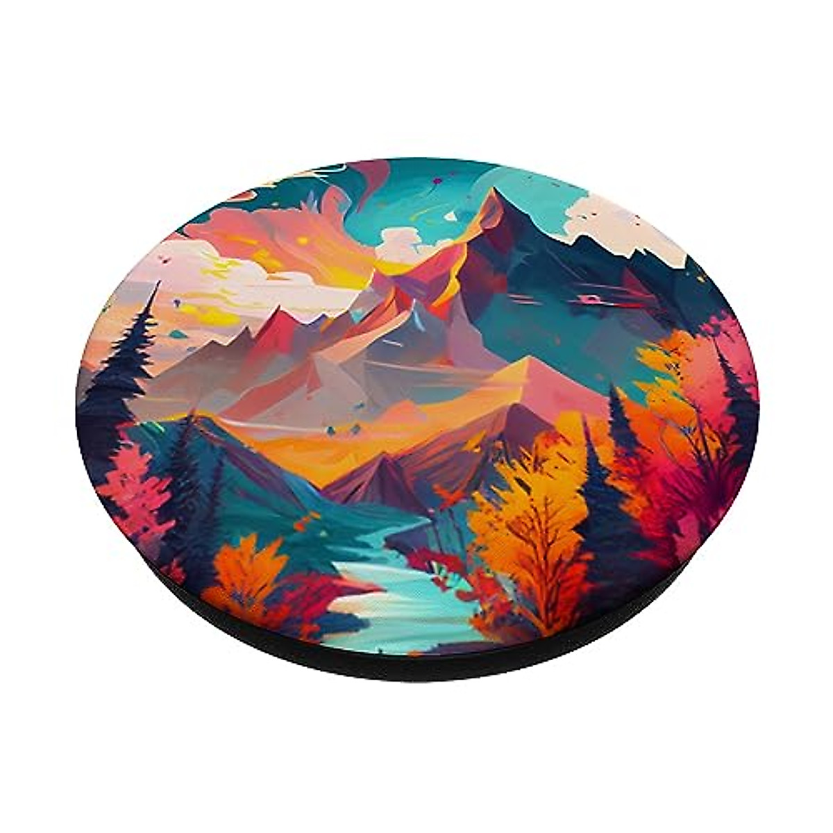 Mountain Wilderness Outdoor Pine Tree River Earthy Forest PopSockets Standard PopGrip