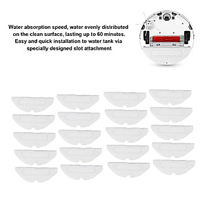 YEmirth 20pcs Sweeping Robot Disposable Mop Pads,Reusable Cloth Mop Pads, Mopping Cloth Replacement Cleaning Pads Fit for Xiaomi Roborock S7, T7S, T7 SPlus,Sweeping Robot Accessory