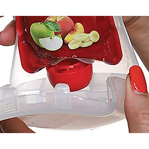 Dreambaby Pouch Pal Self Feeding Baby Food Pouch Holder - No Squeeze, No Spill, No Mess Reusable Container for Toddlers 1 Count (Pack of 1)