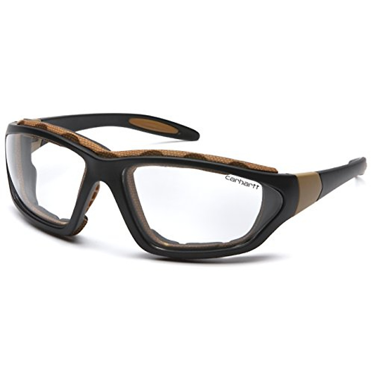 Carhartt Carthage Safety Eyewear with Vented Foam Carriage, Clear Anti-fog Lens