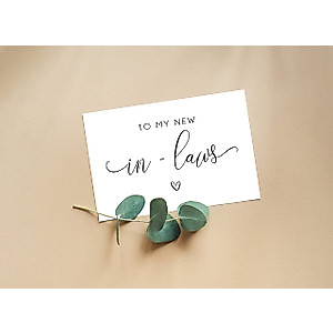 Mother In Law Wedding Day Card - To My New In Laws - Mother Of Groom Gift - Father Of Bride Card