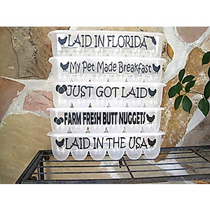 bpn Funny Egg Carton, Reusable Egg Cartons, Plastic Egg Containers, Stackable Egg Cartons. (Farm Fresh Butt Nuggets)