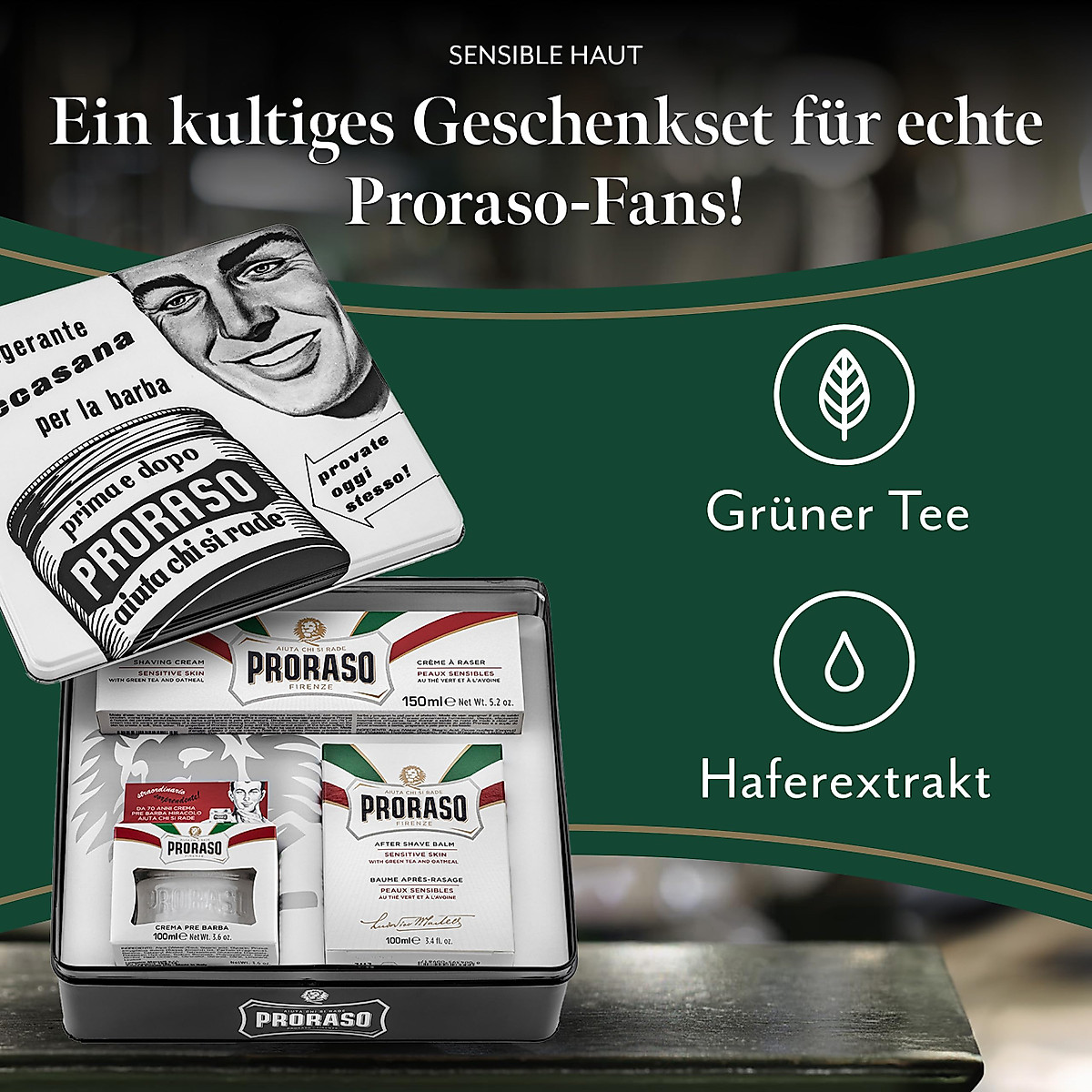 Proraso Vintage Toccasana Tin Gift Set, 5.2 Oz