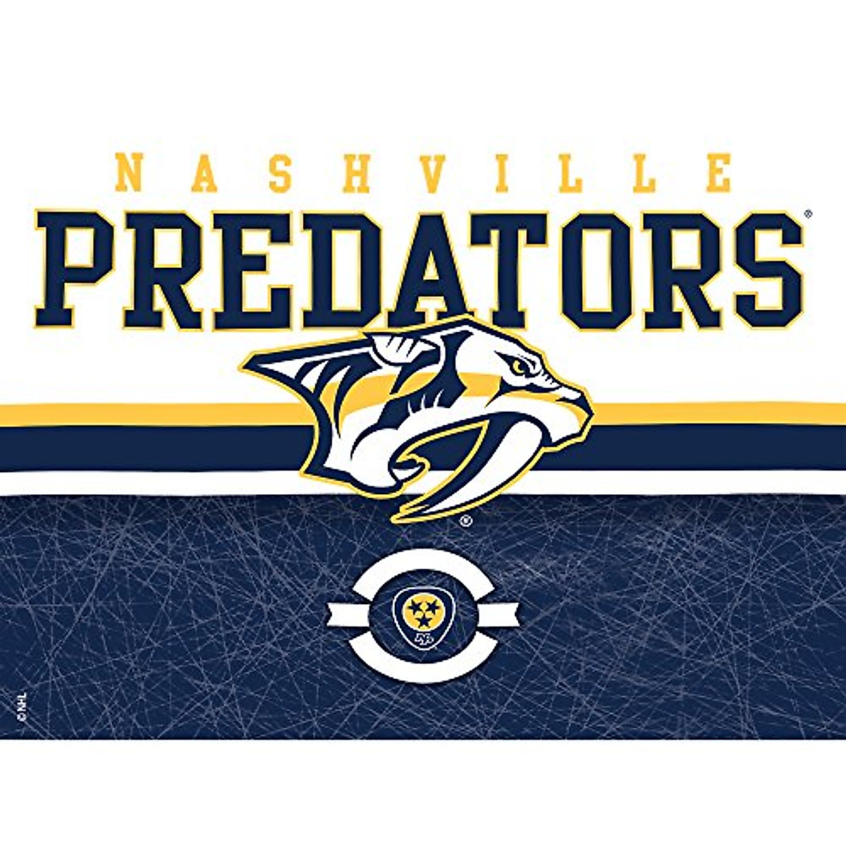 Tervis NHL Nashville Predators Core Tumbler with Wrap and Navy Lid 24oz, Clear