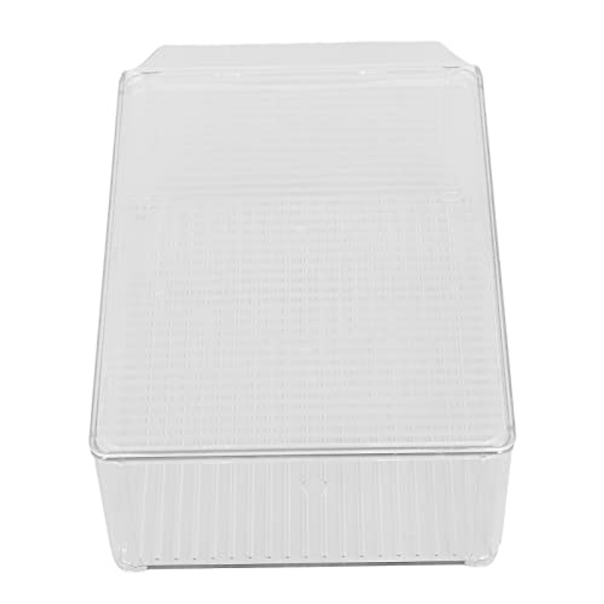 Delaman Pantry Storage Bins with Lid Large Capacity Transparent Food Grade Portable Durable Multifunction Pantry Containers(B)