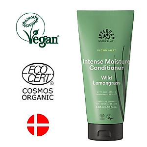 Urtekram Conditioner - Wild Lemongrass - Normal Hair - 180 ml, Vegan, Organic, Intense Moisture, Natural Origin