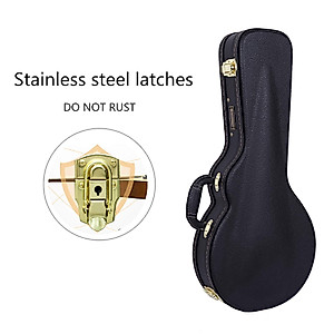 Crossrock Hard Shell Case for F-Style Mandolin in Black(CRW620MFBK)