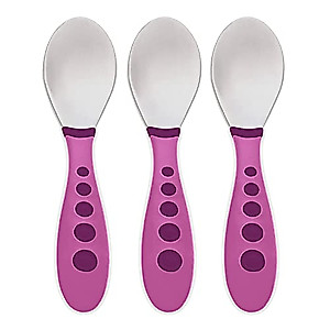 NUK First Essentials Kiddy Cutlery Spoons (Purple, Green & Blue)