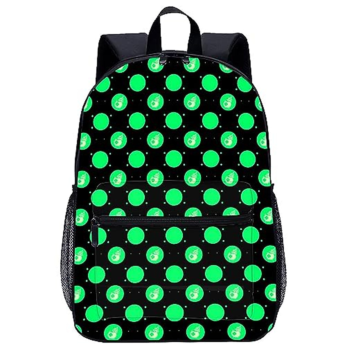 St. Patrick's Day Green Dots Pattern Laptop Backpack Lightweight 17 Inch Travel Daypack Shoulder Bag for Men Women