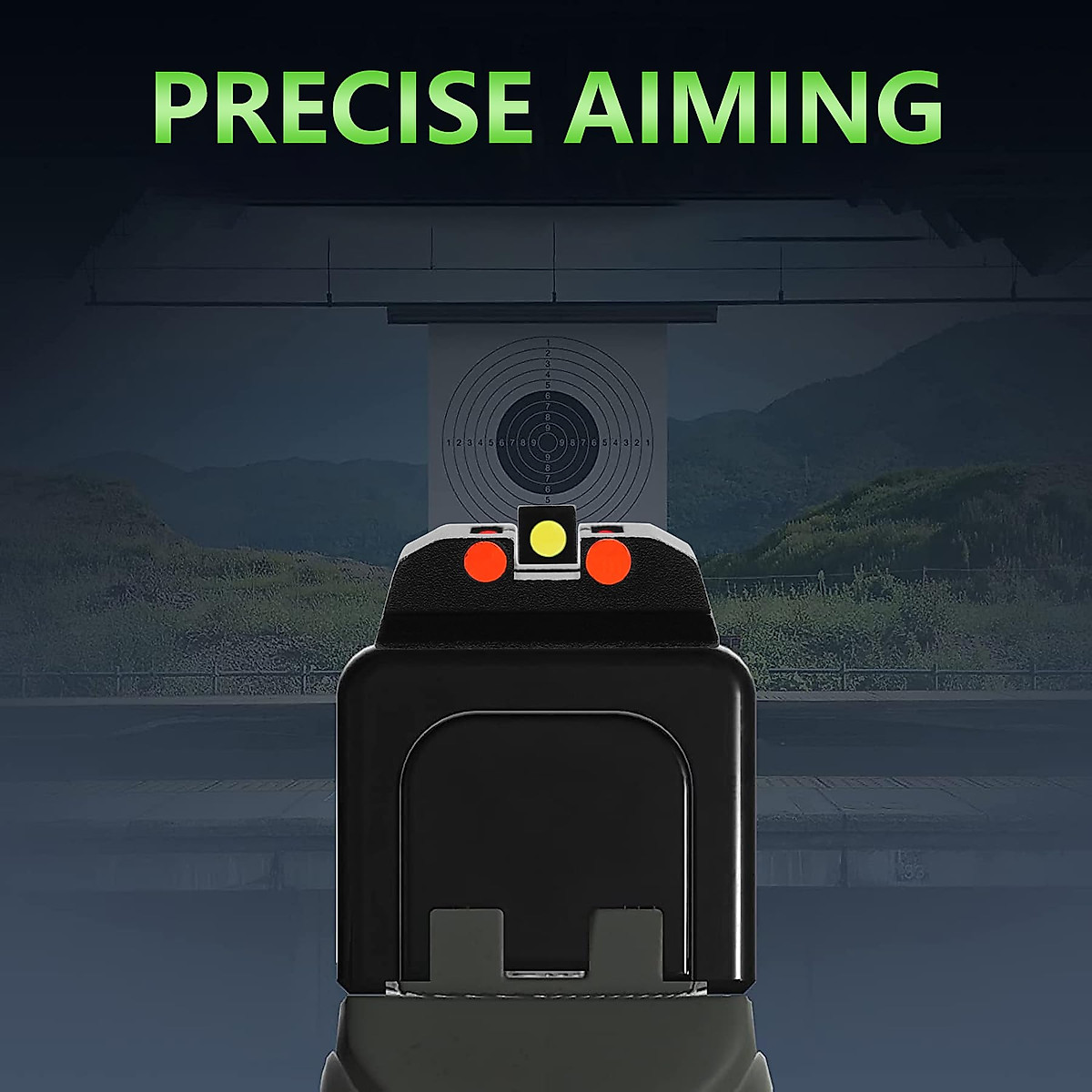 TAEDNOMZN Fiber Optic Red Green Sights No-Tritium for Taurus G2C, PT111,G2S, G3, G2, PT140, 709, 740, TX22 Accessories Sights Set (Front Green + Rear Red)