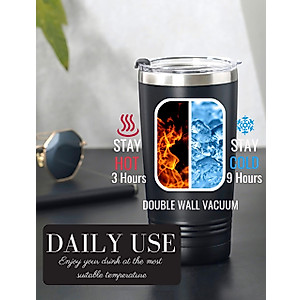 Onebttl Bridesman Insulated Stainless Steel Tumblers With Lids and Straws, Proposal Gifts for Man of Honor, Brother, Friends, Bridal Party, 20 oz, Black