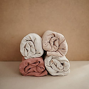 mushie Extra Soft Muslin Fitted Changing Pad Cover (Fog)