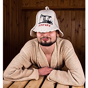 SHSH trade group Ukrainian Sauna Hat Oligarch for Sauna Banya Bath House - Sauna Hat Finnish - Ukraine Sauna Hat - Russian Banya Hat for Men - Sauna Hat for Men - Sauna Hats Russian