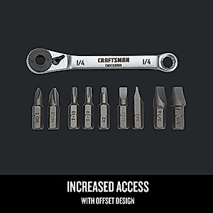 CRAFTSMAN Screwdriver Set, Ratcheting, Multi-bit 10-Piece (CMHT68008)