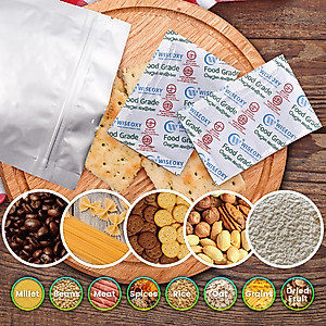 Wisesorb 500CC 50 Packs Oxygen Absorbers for Food Storage, Food Grade Oxygen Absorbers, O2 Absorbers Food Grade for Food Storage