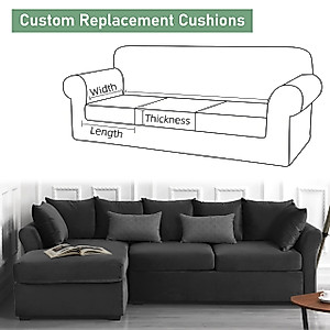 SINCERE Custom Outdoor Bench Cushion, Patio Furniture Cushions, Non-silp Waterproof Seat Cushions, Personalized Garden Cushion Seat, Bespoke Bench Pad(Custom SizeColor), Waterproof-Dark Blue