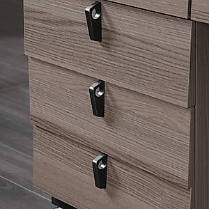 Sauder International Lux Executive Desk, L: 60.0" x W: 28.98" x H: 30.0", Diamond Ash Finish