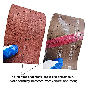 Aiyard 3 x 24 Inch Aluminum Oxide Sanding Belts, 3 Each of 40/80/120/150/240/400 Assorted Grits Abrasive Belts for Belt Sander, 18-Pack