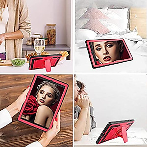 Mignova for Alcatel Joy Tab 2 8 inch 2020 Case Model 9032Z for Alcatel Joy Tab 2 Case for TCL Tab Model 9048S Tablet Case Built in Kickstand Shockproof Hard Back Protective Shell Case (Red)