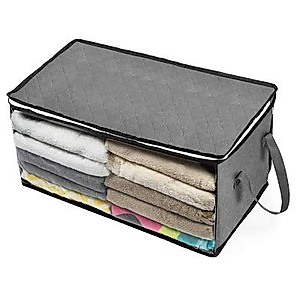 MXIAOXIA Quilt Storage Bags,Non-Woven Clothes Storage Boxes with Lids, Closet Storage Bags,-Proof and Dust-Proof Storage Bags (Color : E)