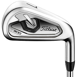 Titleist Men's Golf Clubs T-300 Iron Set (5-AW), Steel Stiff Flex Shafts