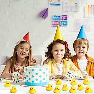 Vinsot 100 Pcs Bath Ducky Mini Rubber Ducks Yellow Rubber Duck Bath Toy Rubber Tub Toys Bathtub Toys Squeak and Float Ducks (1.77 x 1.77 x 1.57 Inch)