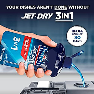 Bundle of Finish Jet-Dry Rinse Aid, Dishwasher Rinse Agent and Drying Agent, 23 fl oz, Packaging may vary + Finish Dishwasher Cleaner - Liquid Fresh 4x8.45 oz.