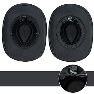 Classic Western-Cowboy-Hat Men Womens Wide Brim Cowgirl Hats Felt Fedora hat (S-M)