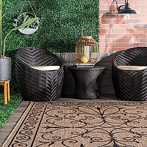 nuLOOM Kathleen Traditional Indoor/Outdoor Area Rug, 5x8, Brown