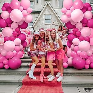 KatchOn, Pink Balloons Arch Kit for Pink Birthday Decorations - 18 Inch, Pack of 141| Fuchsia Balloons for Hot Pink Birthday Decorations | Baby Gender Reveal Party Decorations, Pink Party Decorations