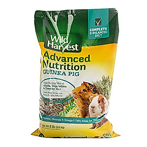 Wild Harvest Advanced Nutrition Guinea Pig 8 Pounds, Complete and Balanced Diet, Pack of 3 (G19708)